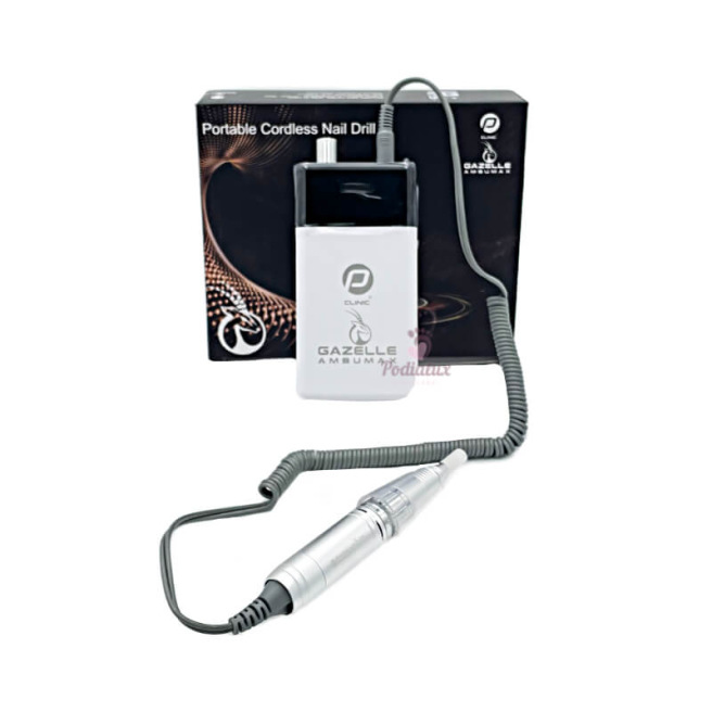 Portable dry milling machine on battery. Medical pedicure at home.